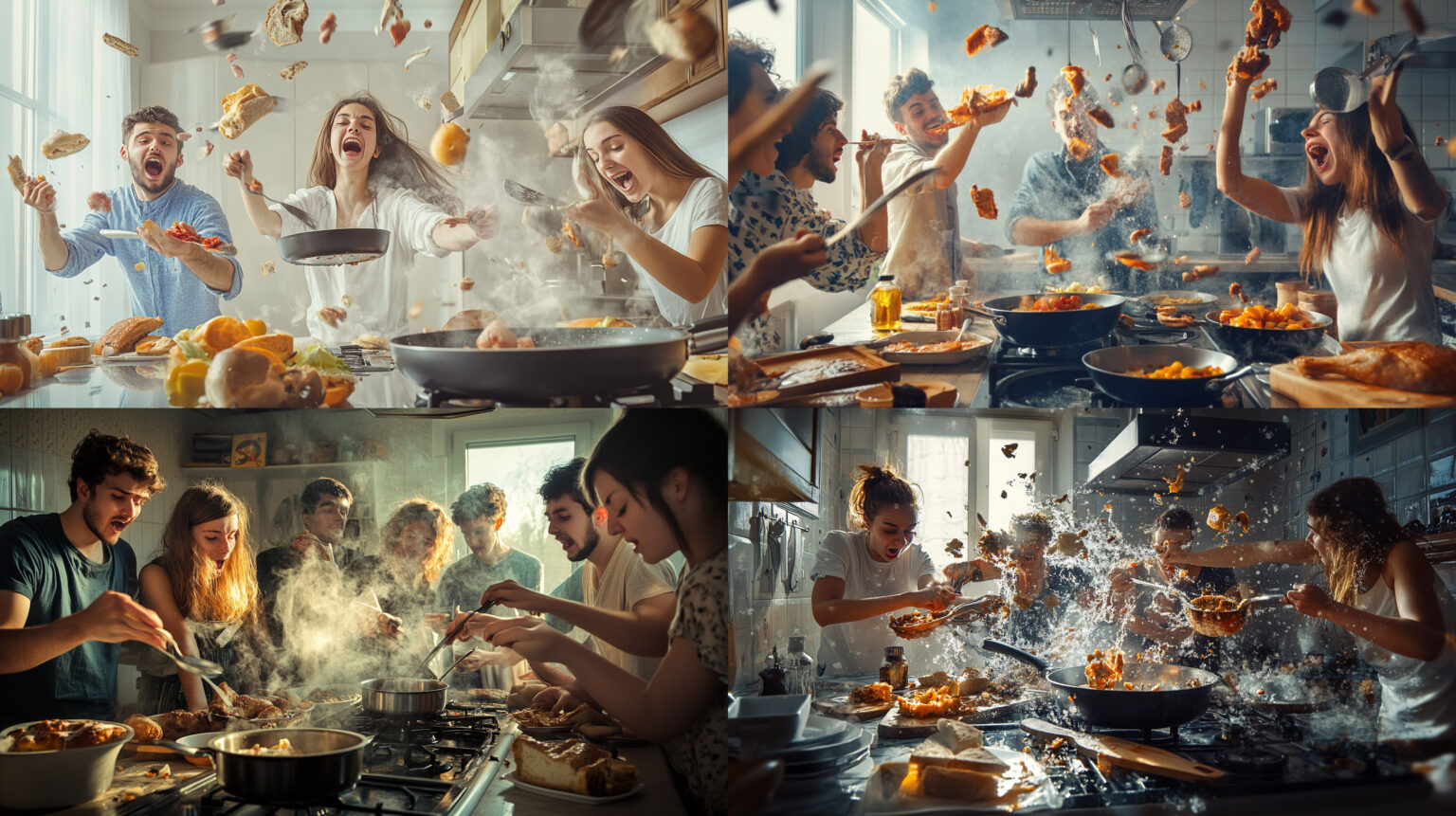 Midjourney – Realistic Picture of college students cooking – KEYVISUAL